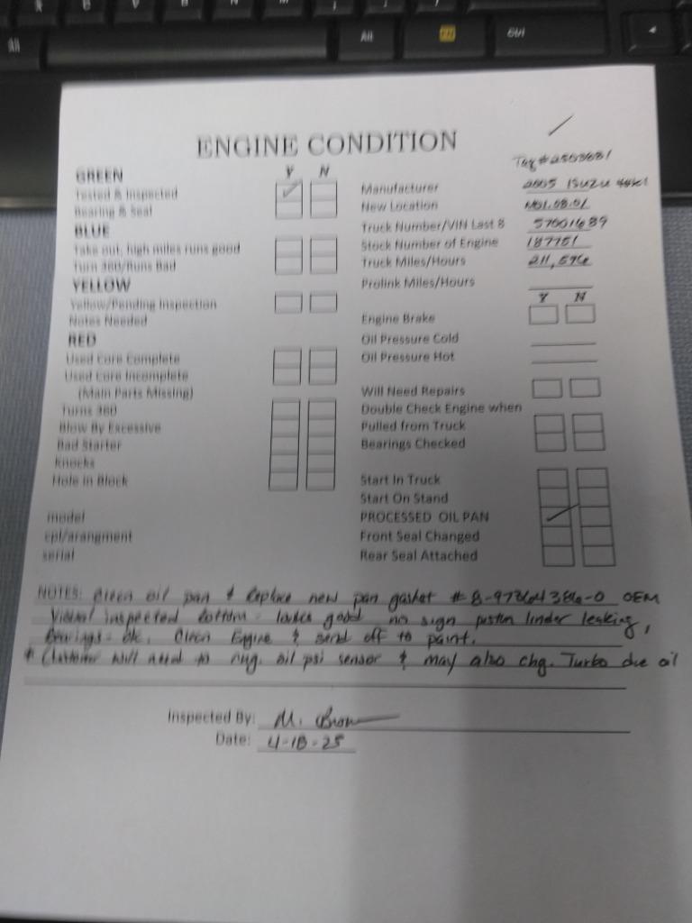 ISUZU 4HK1TC (5.2L) ENGINE ASSEMBLY | Shop Parts | LKQ Heavy Truck